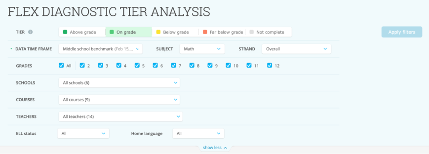 IXL - How can I use the Flex Diagnostic Tier Analysis report?