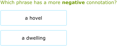 IXL - Positive and negative connotation (Grade 8 English practice)