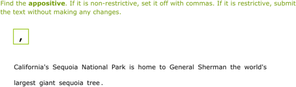 IXL - Commas with non-restrictive elements (Grade 7 English practice)