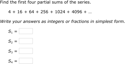 IXL - Introduction to partial sums (Grade 12 maths practice)