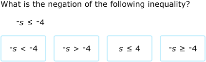 IXL - Negations (Grade 11 maths practice)