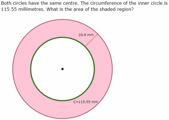 IXL - Area between two shapes (Grade 10 maths practice)