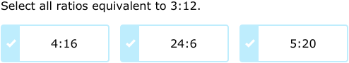 IXL - Identify equivalent ratios (Grade 6 maths practice)