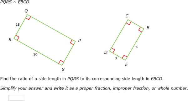 IXL - Ratios in similar figures (Grade 11 maths practice)