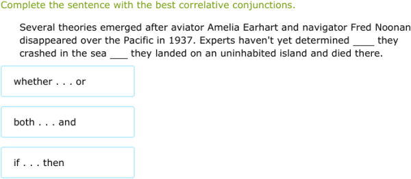 IXL - Use the correct pair of correlative conjunctions (Grade 7 English ...