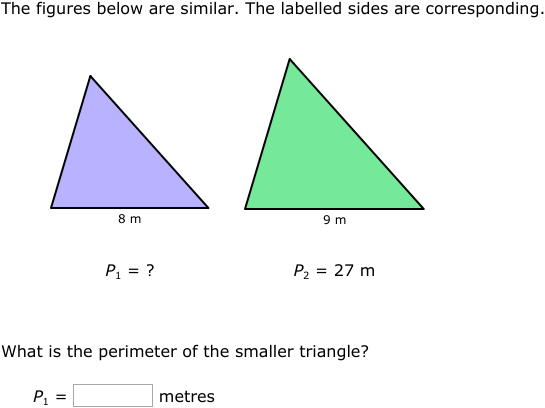 IXL - Perimeters of similar figures (Grade 11 maths practice)