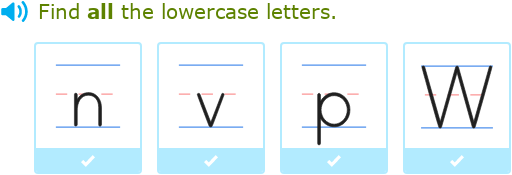 IXL - Find the lowercase letters (Kindergarten English practice)