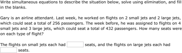 IXL - Solve simultaneous equations using elimination: word problems ...