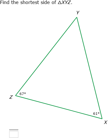 IXL - Angle-side relationships in triangles (Grade 11 maths practice)