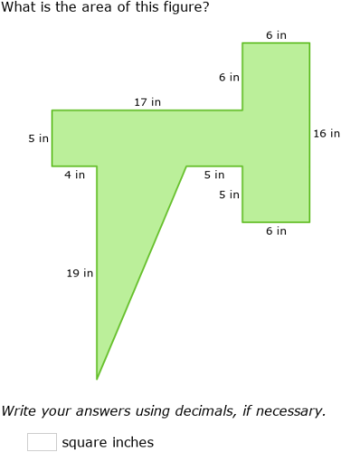 IXL - Area of compound figures (Grade 11 maths practice)