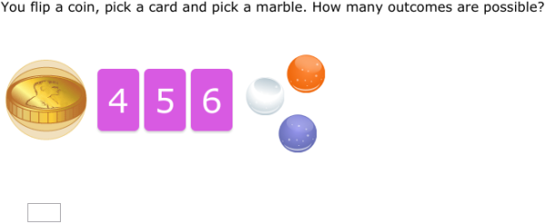 IXL - Compound events: find the number of outcomes (Grade 7 maths practice)