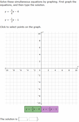IXL - Solve simultaneous equations by graphing (Grade 10 maths practice)