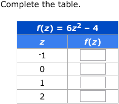IXL - Complete a function table: quadratic functions (Grade 9 maths ...