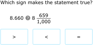 IXL - Compare decimals and fractions (Grade 5 maths practice)
