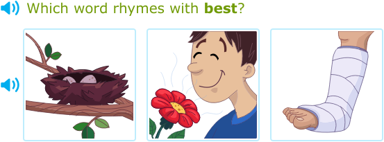IXL - Choose the picture that rhymes with the word (Grade 1 English ...