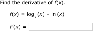 IXL - Find derivatives of logarithmic functions (Grade 12 maths practice)