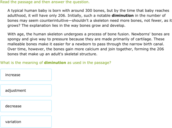 IXL - Use context to identify the meaning of a word (Grade 8 English ...