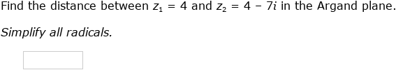 IXL - Distance in the Argand plane (Grade 12 maths practice)