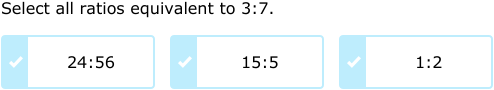 IXL - Identify equivalent ratios (Grade 9 maths practice)