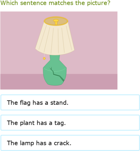 IXL - Choose the short a sentence that matches the picture (Grade 1 ...