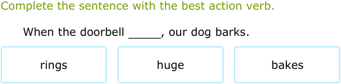 IXL - Use action verbs (Grade 3 English practice)