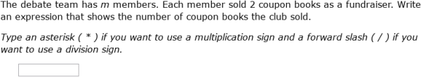 IXL - Write variable expressions: word problems (Grade 6 maths practice)