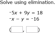 IXL - Solve simultaneous equations using elimination (Grade 12 maths ...
