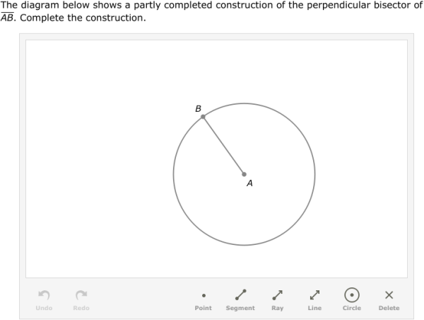 IXL - Construct the midpoint or perpendicular bisector of a segment (Grade 10 maths practice)