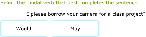 IXL - Use the correct modal verb (Grade 5 English practice)