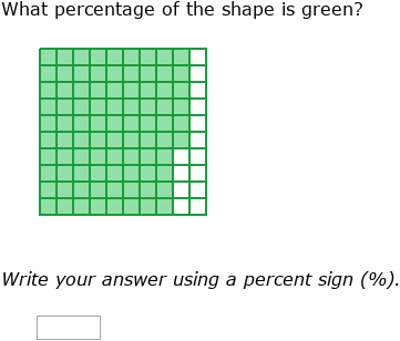IXL - What percentage is illustrated? (Grade 5 maths practice)