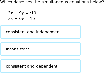 IXL - Classify simultaneous equations (Grade 12 maths practice)