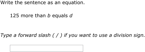 IXL - Write an equation from words (Grade 7 maths practice)