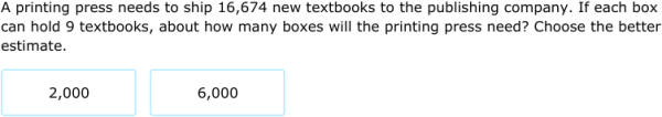 IXL - Estimate quotients: word problems (Grade 5 maths practice)