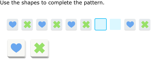 IXL - Complete a pattern (Grade 1 maths practice)