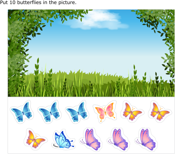 IXL - Count using stickers - up to 10 (Kindergarten maths practice)