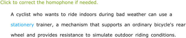 IXL - Use the correct homophone (Grade 9 English practice)