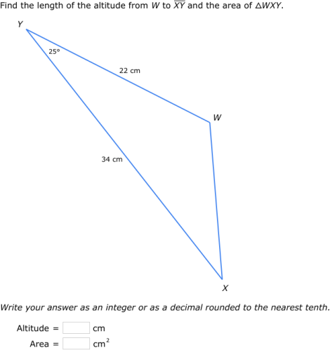 IXL - Area of a triangle: sine formula (Grade 12 maths practice)