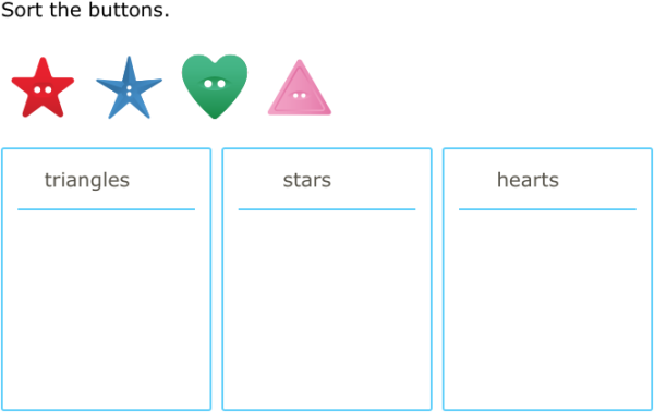 IXL - Classify and sort by shape (Preschool maths practice)