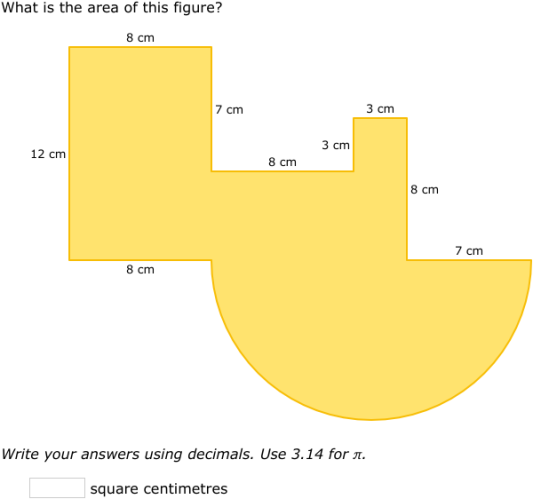 IXL - Area of compound figures (Grade 10 maths practice)