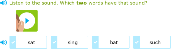 IXL - Which two words have the same ending? (Kindergarten English practice)