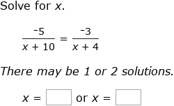 IXL - Solve rational equations (Grade 11 maths practice)