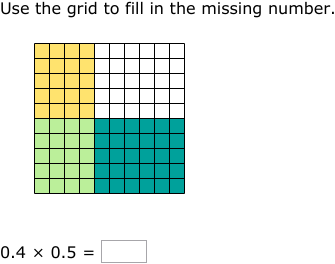 IXL - Multiply two decimals using grids (Grade 6 maths practice)