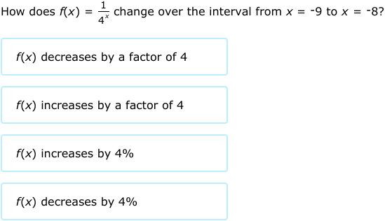 IXL - Exponential functions over unit intervals (Grade 10 maths practice)