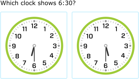 IXL - Match analogue clocks and times (Grade 1 maths practice)