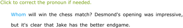 IXL - Identify and correct pronoun errors with 'who' (Grade 10 English ...