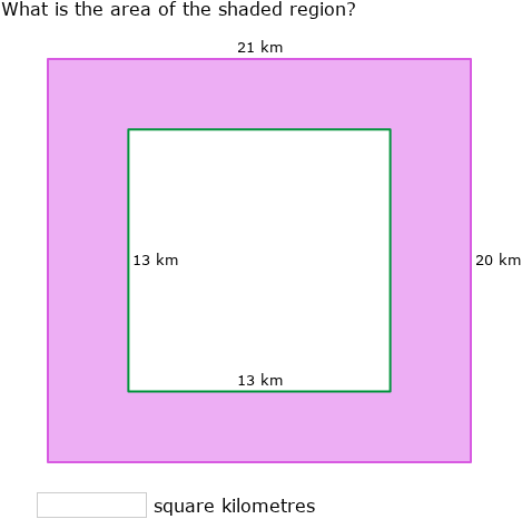 IXL - Area between two shapes (Grade 8 maths practice)