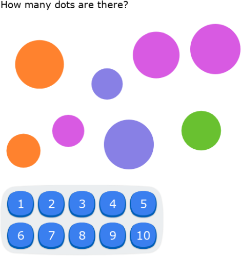 IXL - Count dots - up to 10 (Preschool maths practice)