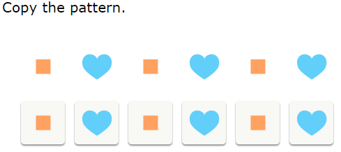 IXL - Introduction to patterns (Grade 1 maths practice)