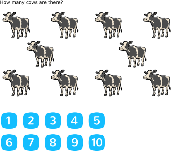IXL - Counting review - up to 10 (Grade 1 maths practice)