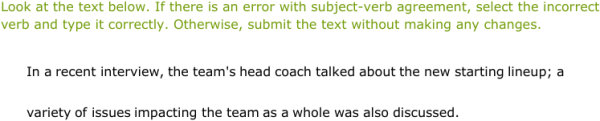 IXL - Identify and correct errors with subject-verb agreement (Grade 9 ...